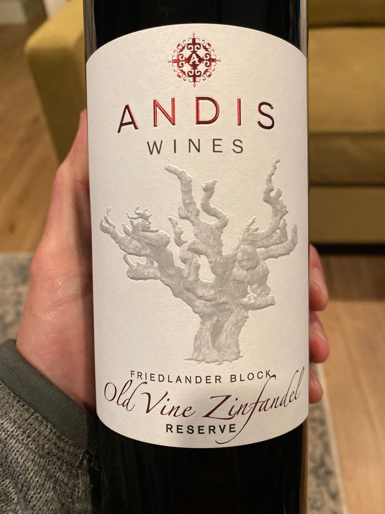 2019 Andis Wines Zinfandel Friedlander Block, USA, California, Sierra ...
