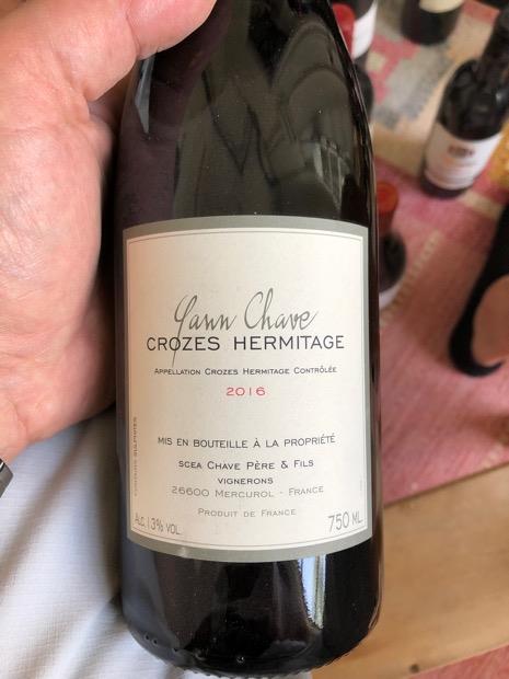 2016 Yann Chave Crozes-Hermitage Blanc, France, Rhône, Northern Rhône ...