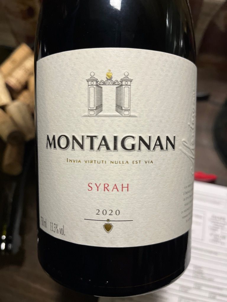 2019 Montaignan Syrah, France, Languedoc Roussillon, Vin de Pays d'Oc ...