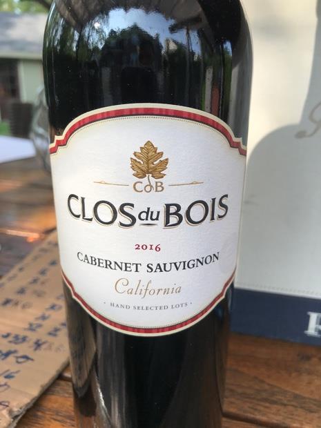 2016 Clos du Bois Cabernet Sauvignon North Coast, USA, California ...