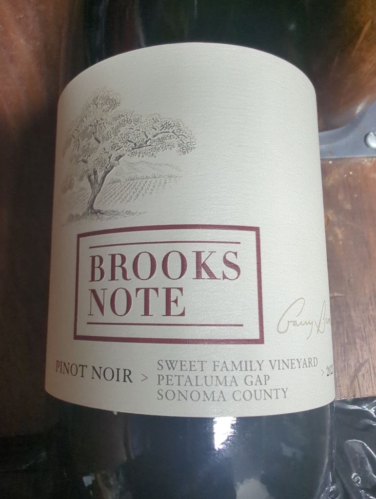 2023 Brooks Note Pinot Noir Sweet Family Vineyard, USA, California ...