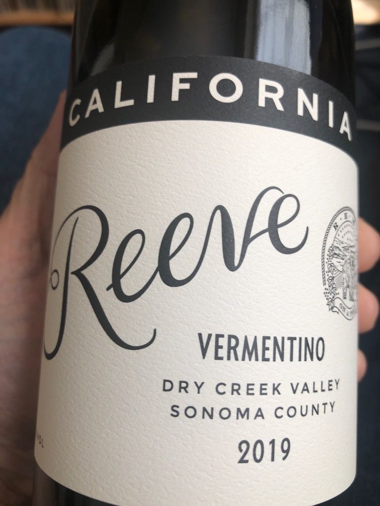2019 Reeve Wines Vermentino, USA, California, Sonoma County - CellarTracker