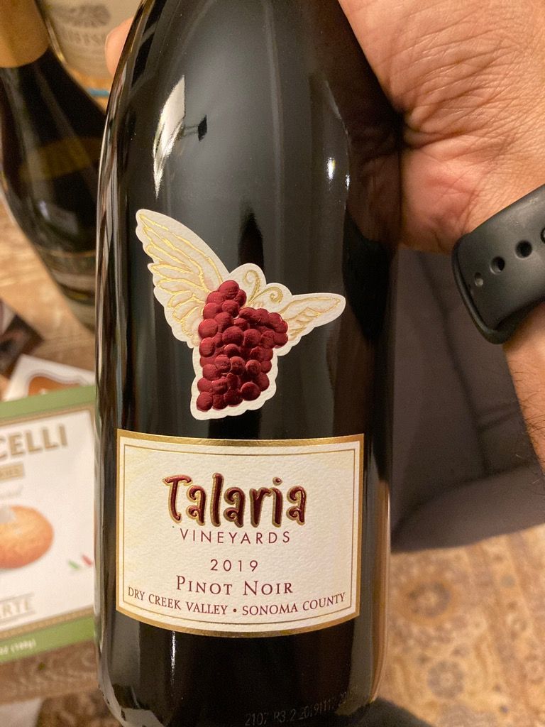 2019 Talaria Vineyards Pinot Noir, USA, California, Sonoma County ...