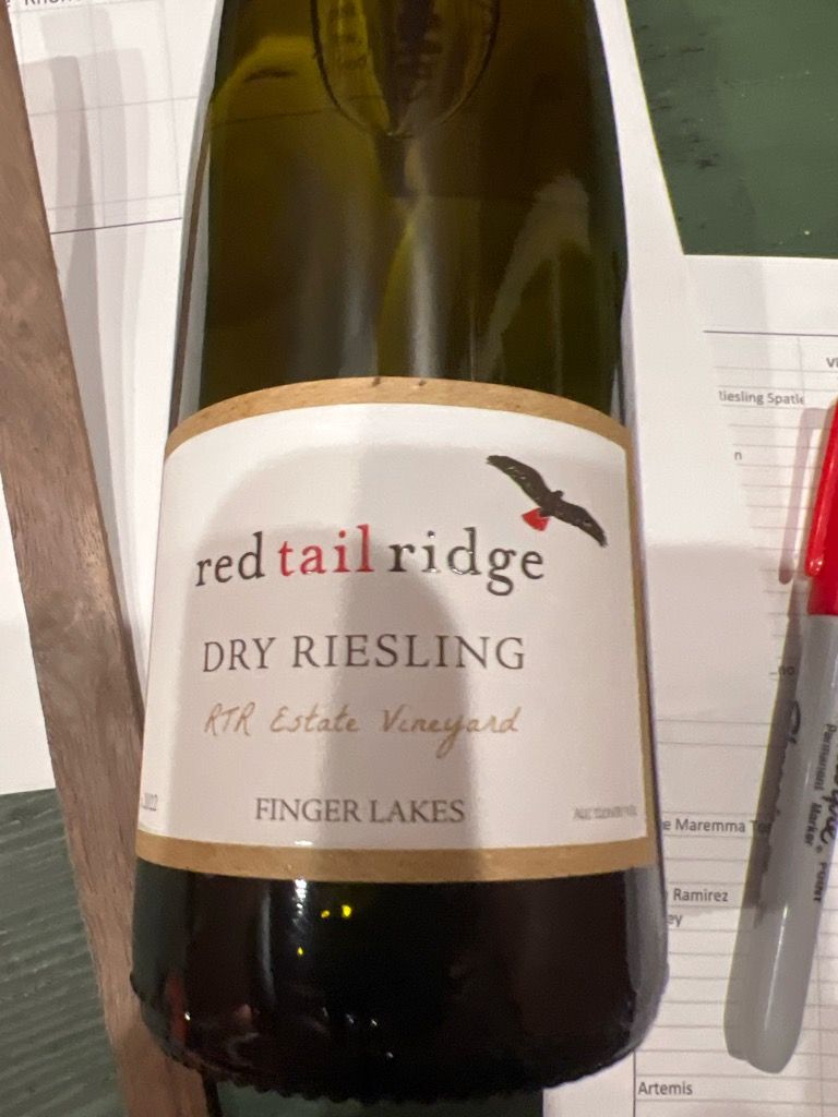 2023 Red Tail Ridge Winery Dry Riesling RTR Estate Vineyard, USA, New ...