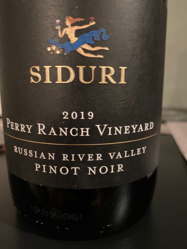 2019 Siduri Pinot Noir Perry Ranch, USA, California, Sonoma County ...