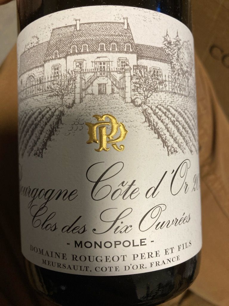 2021 Domaine Rougeot Bourgogne Côte d'Or Clos des Six Ouvrées Blanc ...
