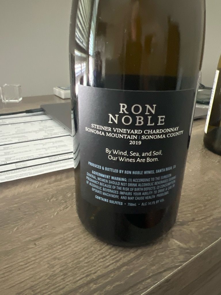 2018 Ron Noble Chardonnay Steiner Vineyard, USA, California, Sonoma ...