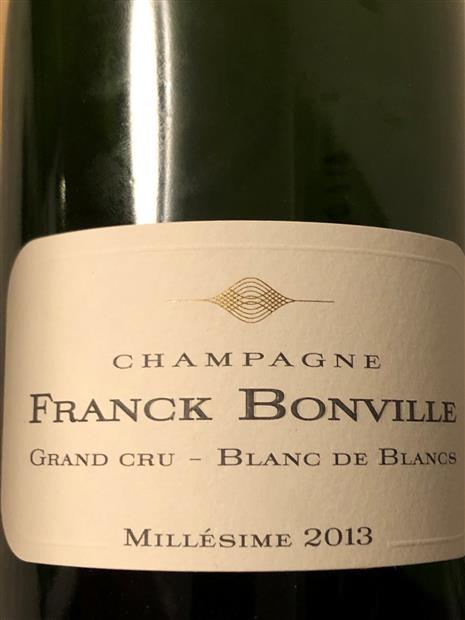 2013 Franck Bonville Champagne Grand Cru Blanc de Blancs Brut Millésimé ...