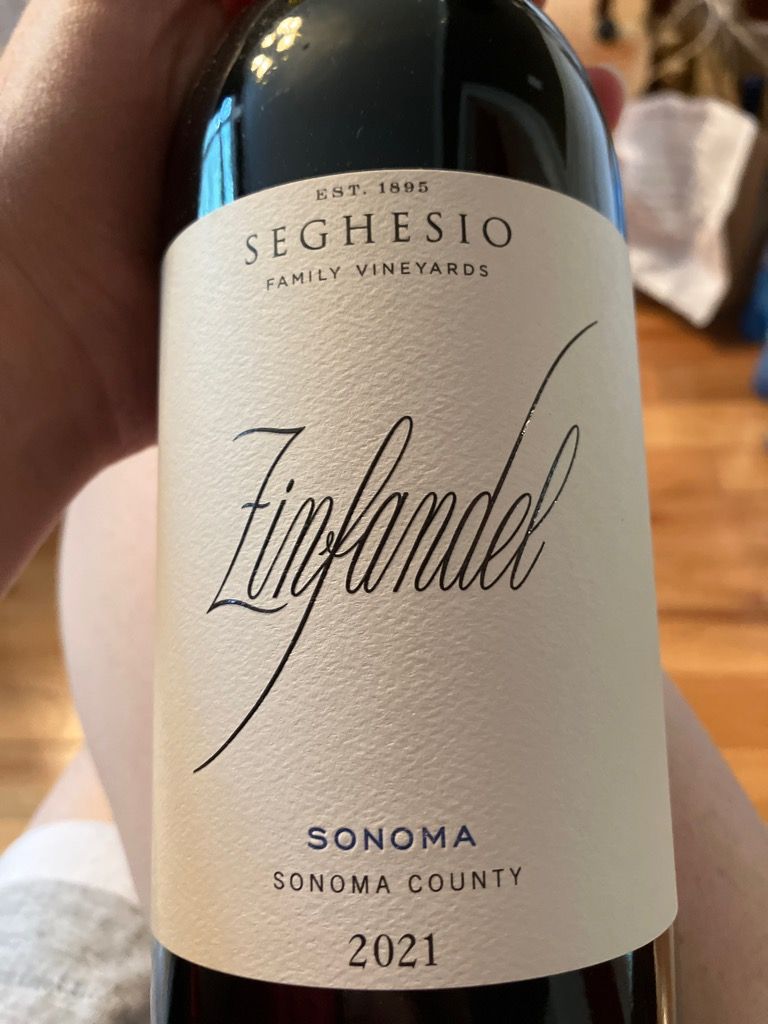 2021 Seghesio Family Vineyards Zinfandel Angela's Table, USA, California, Sonoma County ...