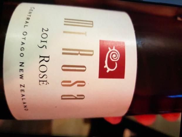 2015 Mt Rosa Rosé, New Zealand, South Island, Otago, Central Otago ...
