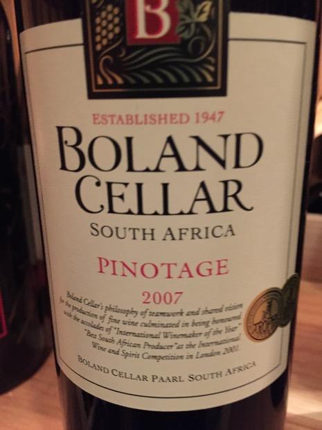 2007 Boland Cellar Pinotage, South Africa, Coastal Region, Paarl ...