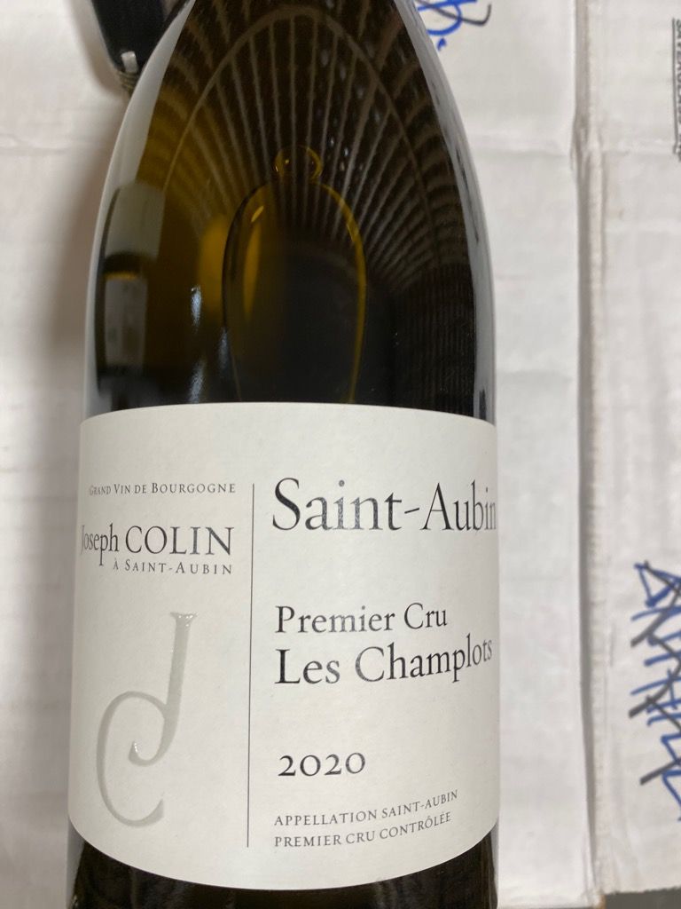 2022 Joseph Colin Saint-Aubin 1er Cru Les Champlots Blanc, France ...