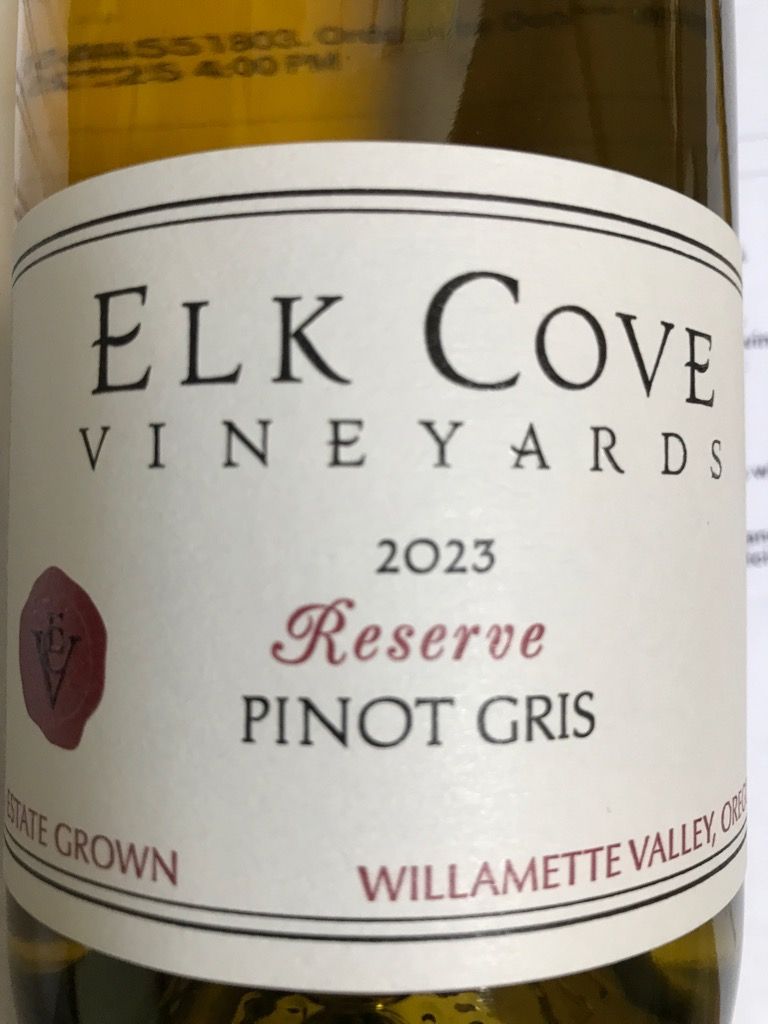 2023 Elk Cove Vineyards Pinot Gris Reserve, USA, Oregon, Willamette ...