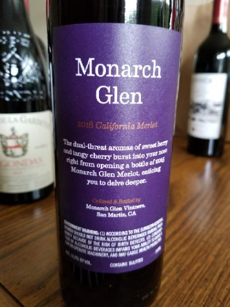 2016 Monarch Glen Merlot, USA, California - CellarTracker