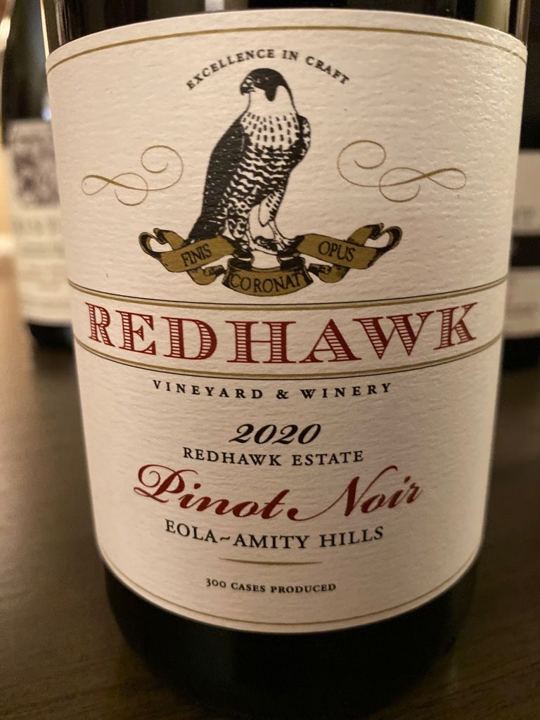 2021 Redhawk Vineyard Pinot Noir Estate, USA, Oregon, Willamette Valley ...