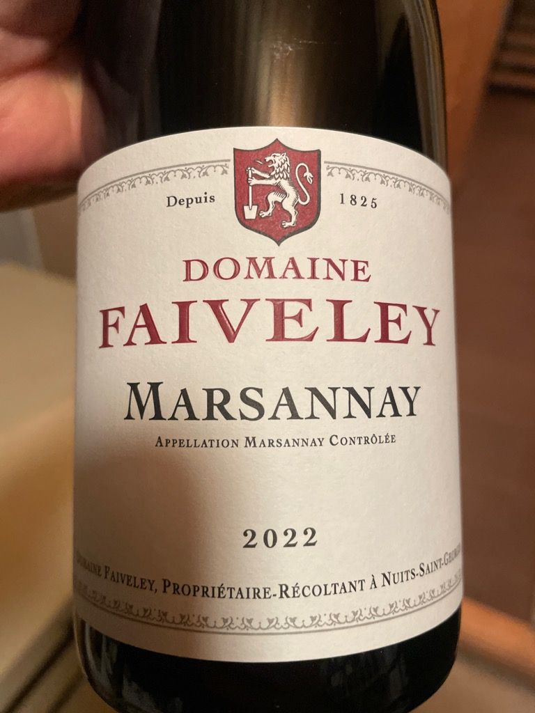 2022 Faiveley Marsannay, France, Burgundy, Côte de Nuits, Marsannay ...