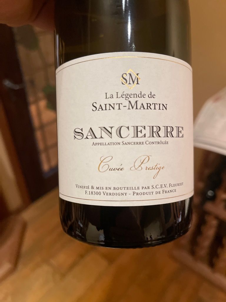 2021 La Legende de Saint-Martin Sancerre Cuvée Prestige, France, Loire ...