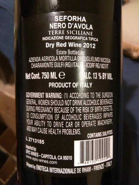 2012 Vini Mortilla Terre Siciliane, Italy, Sicily, Terre Siciliane ...