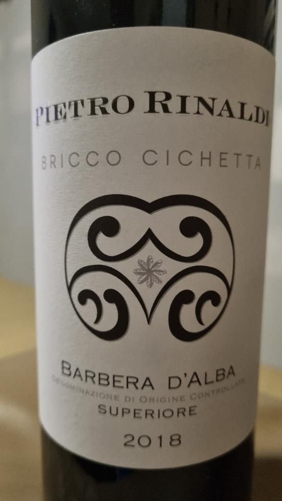 2018 Pietro Rinaldi Barbera d'Alba Superiore Bricco Cichetta Madonna di ...