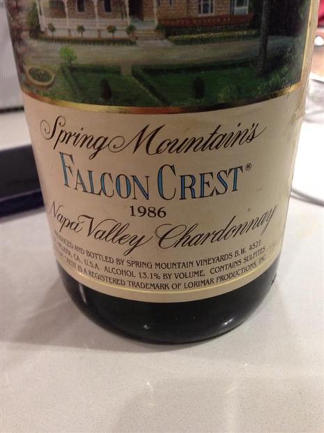 1990 Spring Mountain Vineyard Chardonnay Falcon Crest, USA, California ...