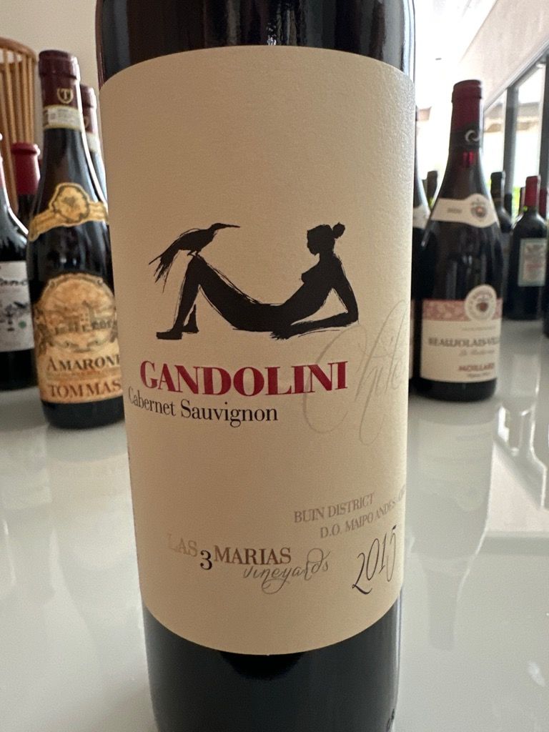 2018 Vina Gandolini Cabernet Sauvignon Las 3 Marias, Chile, Maipo ...