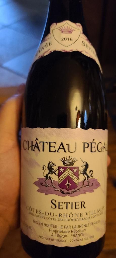 2016 Château Pégau Côtes du Rhône Villages Cuvée Setier, France, Rhône ...