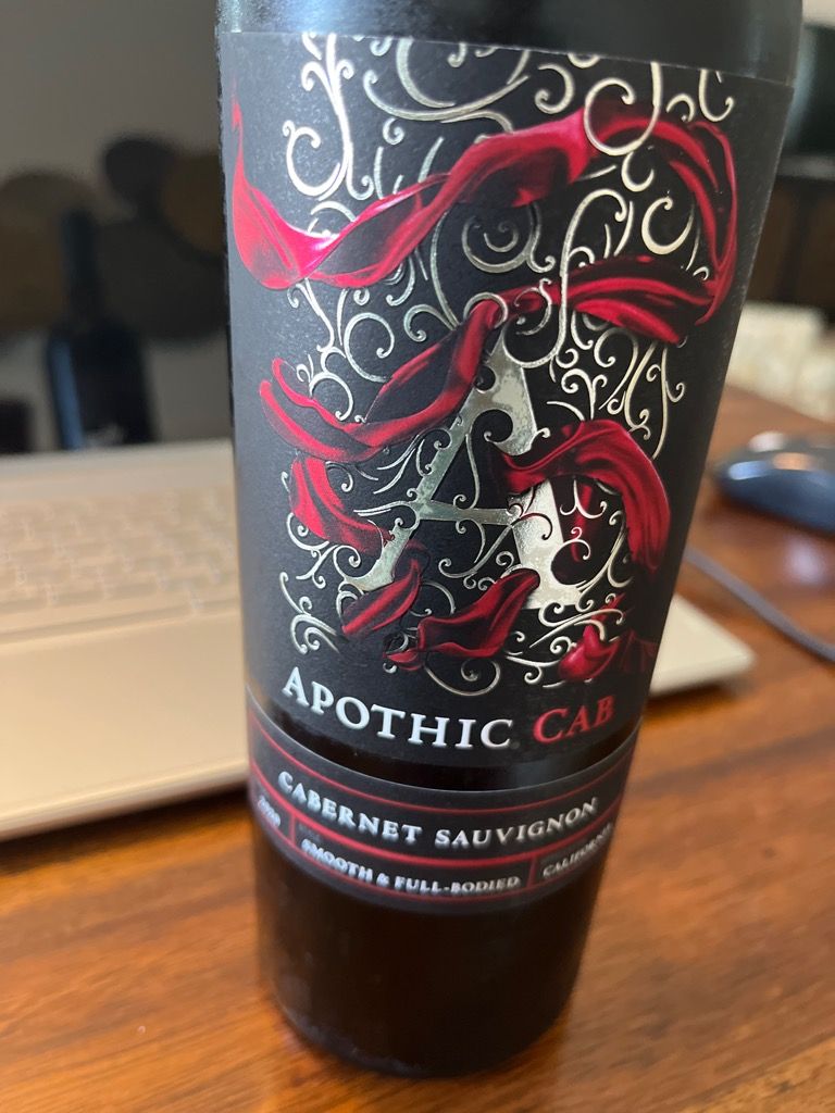 2020 Apothic Cab, USA, California - CellarTracker