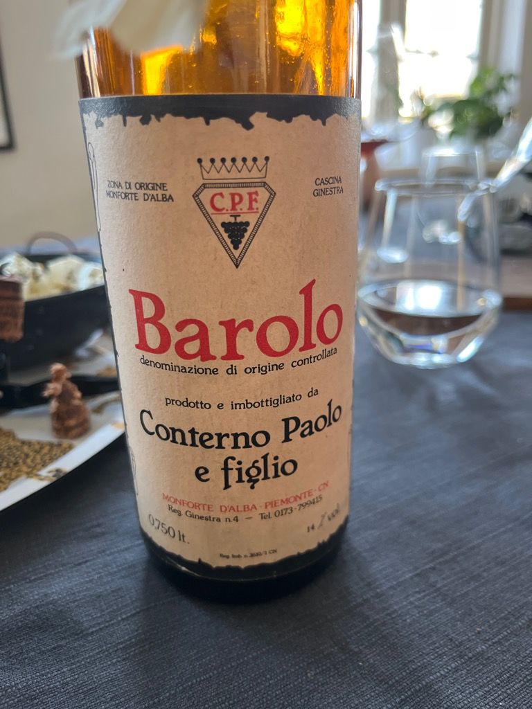 1974 Paolo Conterno Barolo Ginestra, Italy, Piedmont, Langhe, Barolo ...