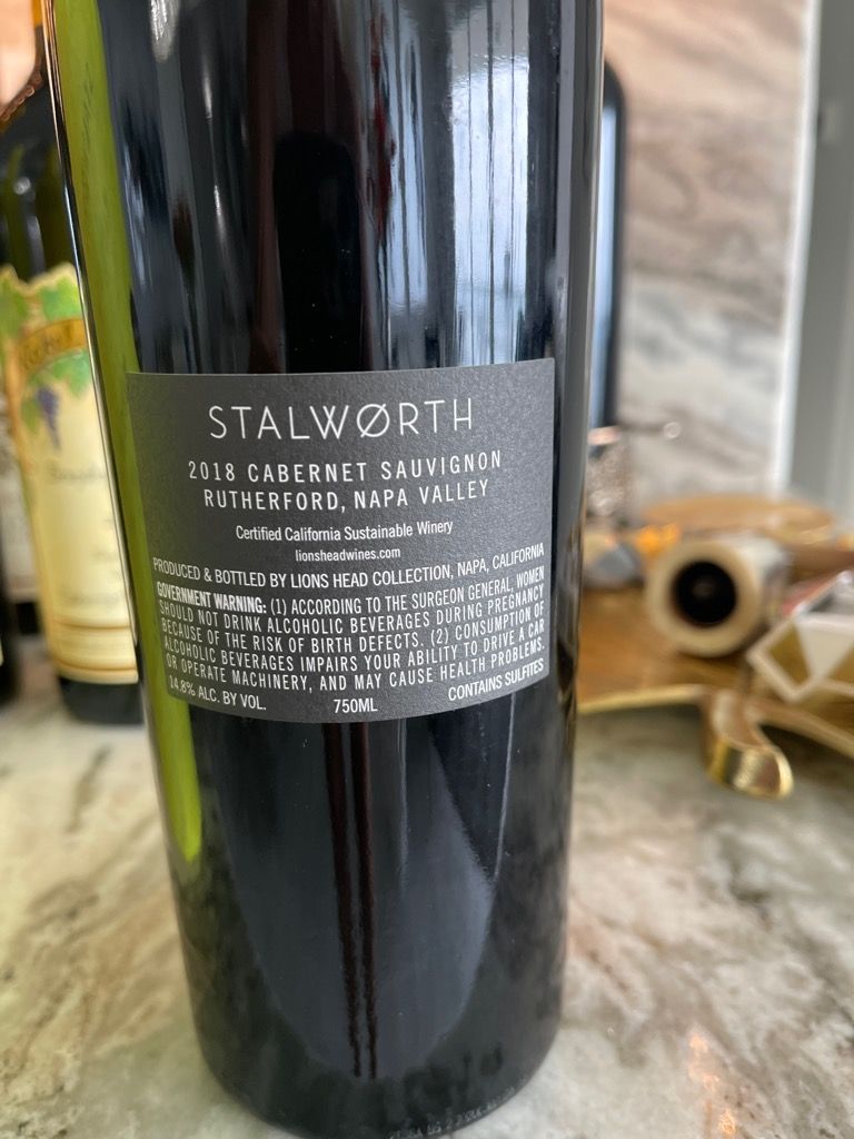 2019 Stalworth Cabernet Sauvignon, USA, California, Napa Valley ...