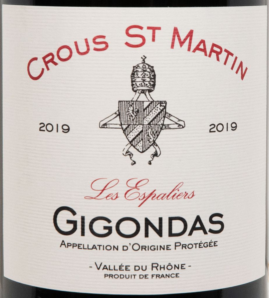 2022 Crous St. Martin Gigondas Les Espaliers, France, Rhône, Southern ...