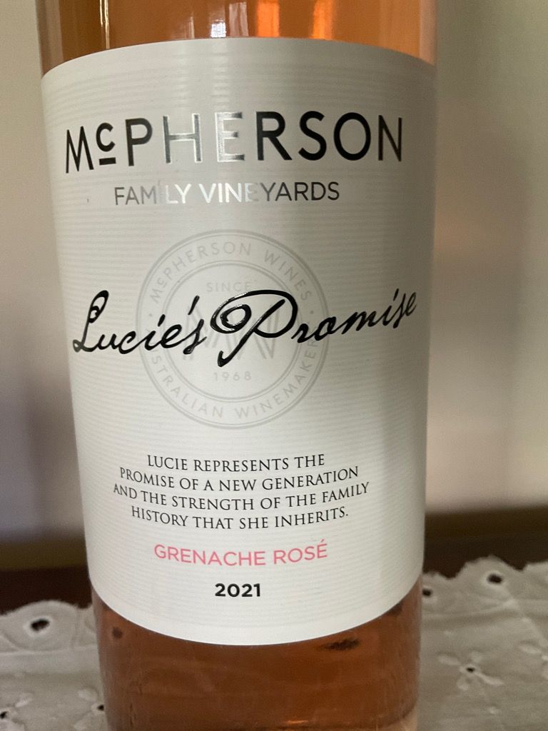 2021 McPherson Wines Grenache Lucie's Promise Rosé, Australia, Victoria ...