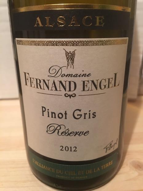 2012 Domaine Fernand Engel Pinot Gris Reserve, France, Alsace ...