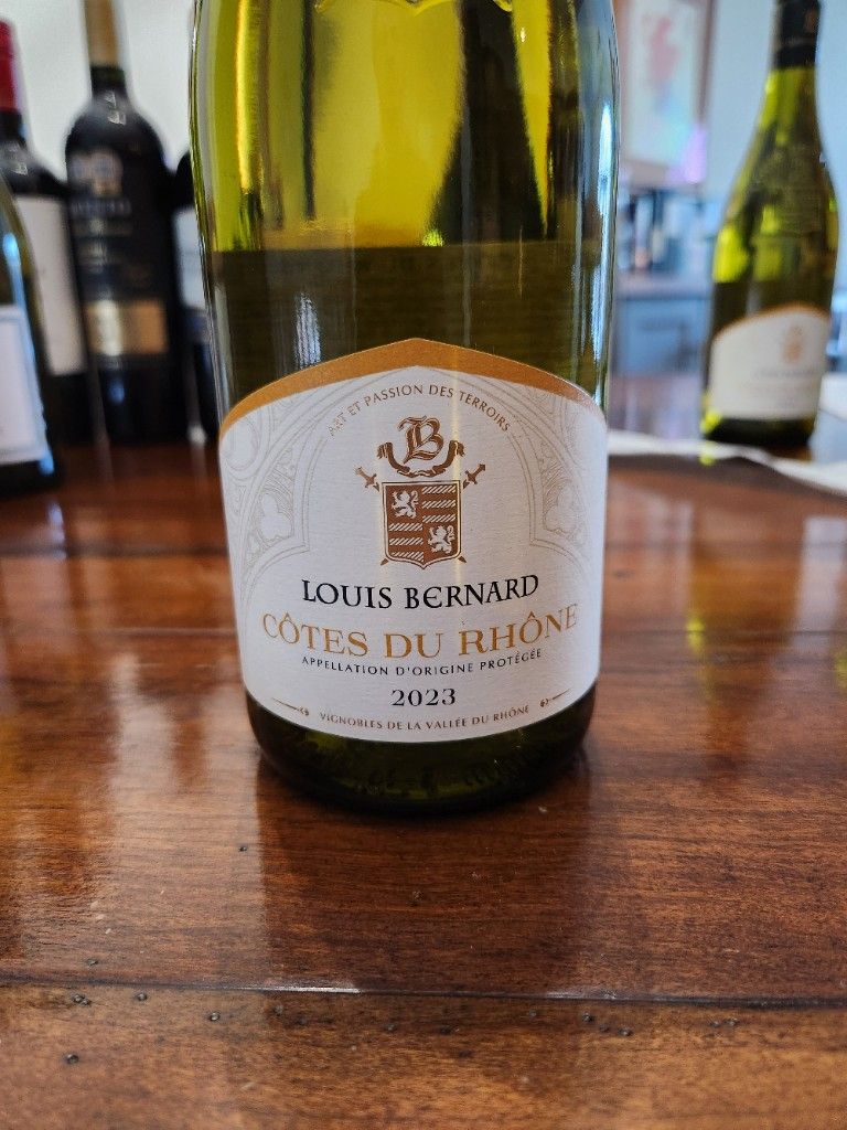2023 Louis Bernard Côtes du Rhône Blanc, France, Rhône, Southern Rhône ...