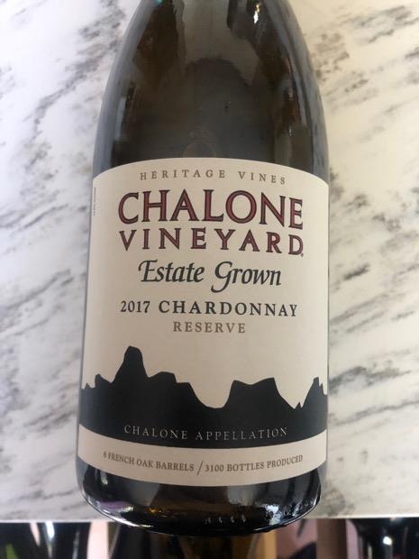 2017 Chalone Vineyard Chardonnay Estate Reserve, USA, California ...
