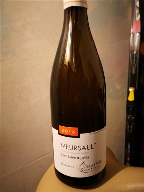 2015 Domaine Laurent Boussey Meursault Les Meurgers, France, Burgundy ...