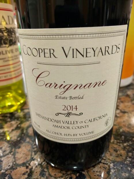 2014 Cooper Vineyards Carignane, USA, California, Sierra Foothills ...