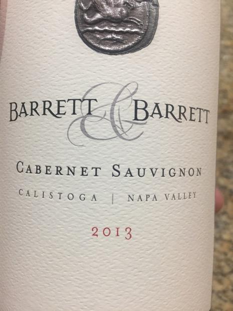 2013 Barrett & Barrett Cabernet Sauvignon, USA, California, Napa Valley ...