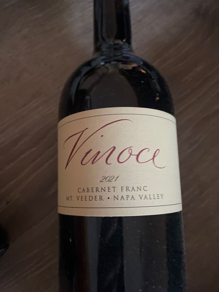 2021 Vinoce Cabernet Franc Mt. Veeder, USA, California, Napa Valley, Mt ...