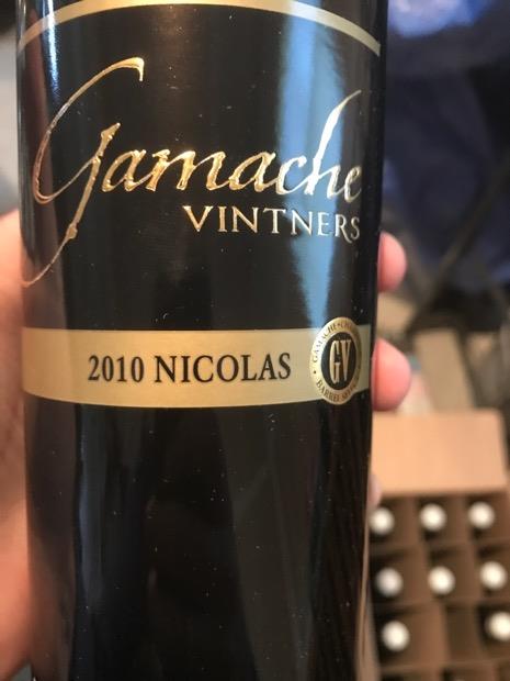 2010 Gamache Vintners Nicolas Heritage Reserve, USA, Washington ...