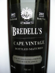 2002 JP Bredell Wines Bredell's Late Bottled Vintage, South Africa ...