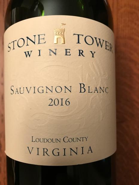 2016 Stone Tower Winery Sauvignon Blanc, USA, Virginia, Northern ...