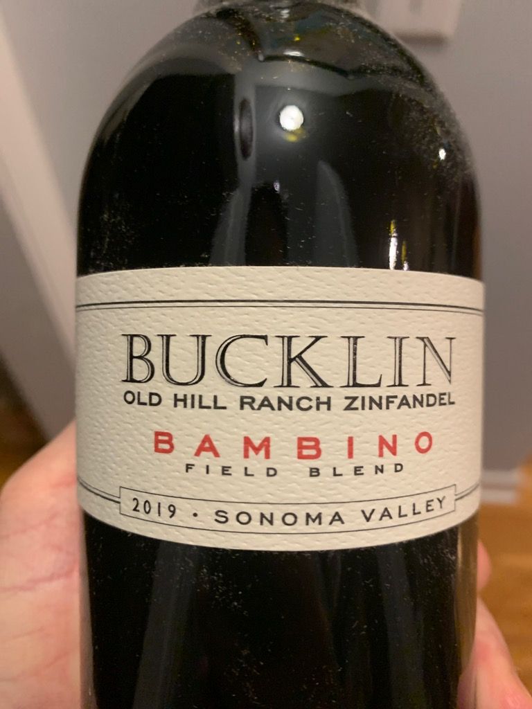2019 Bucklin Bambino Field Blend Old Hill Ranch, USA, California ...