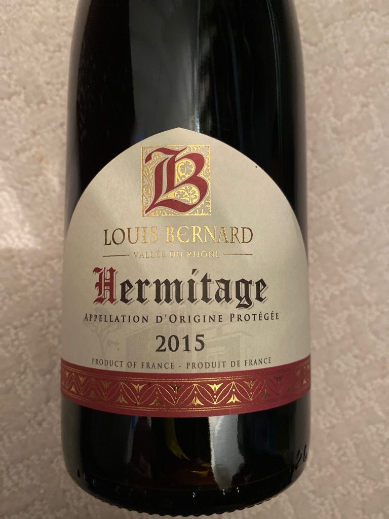 2015 Louis Bernard Hermitage, France, Rhône, Northern Rhône, Hermitage ...