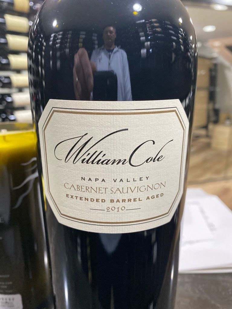 2010 William Cole Vineyards Cabernet Sauvignon Barrel Aged Clair's Hill ...