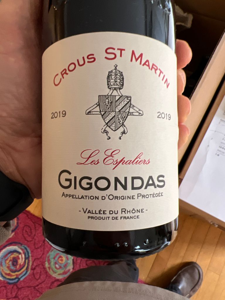 2019 Crous St. Martin Gigondas Les Espaliers, France, Rhône, Southern ...