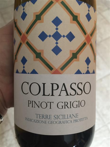 2019 Colpasso Pinot Grigio Terre Siciliane, Italy, Sicily, Terre ...