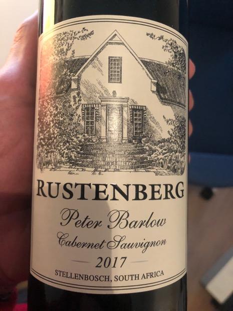 2017 Rustenberg Cabernet Sauvignon Peter Barlow, South Africa, Coastal ...