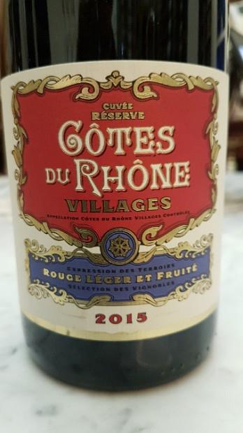 2015 Charles De Monteney Côtes du Rhône Villages Curvee Reserve, France ...