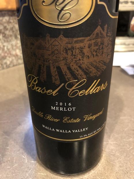 2016 Basel Cellars Merlot, USA, Washington, Columbia Valley - CellarTracker