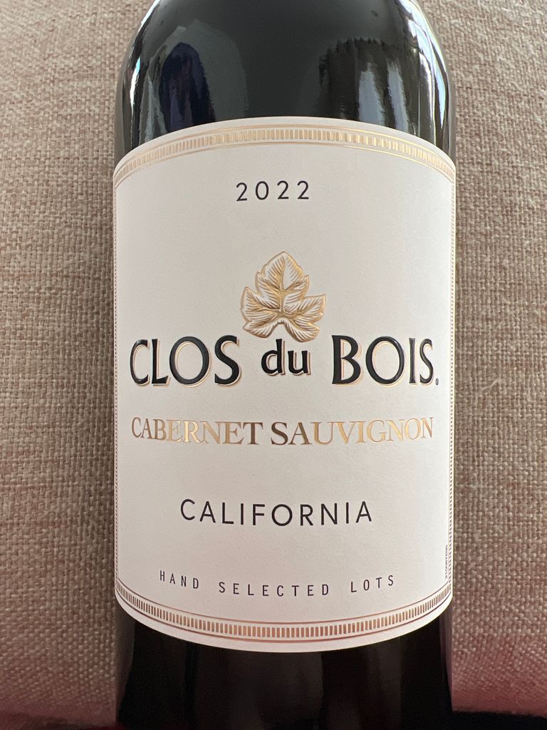 2022 Clos du Bois Cabernet Sauvignon California, USA, California ...